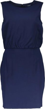GANT Femme, Robes, Bleu, Taille: 46 FR Robe Courte Bleue Sans Manches Fermeture &Eacute;clair Arri&egrave;re