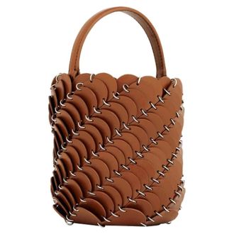 Paco Rabanne Panelierte kleine Bucket Bag - - Bags - Damen - Braun - ONE SIZE