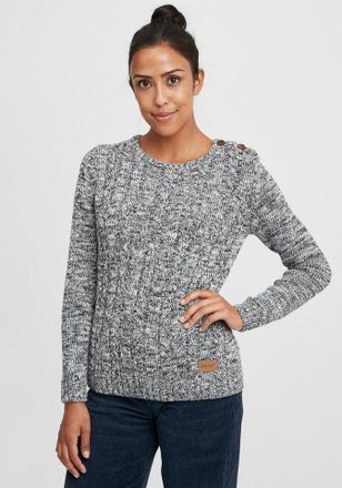 Oxmo Strickpullover OXPhia Strickpulli mit Zopfstrickmuster