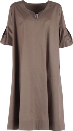 Fay Femme, Robes, Brun, Taille: 42 FR Abito Scollo V M/C