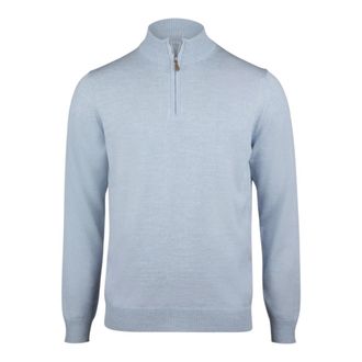 Stenstr&ouml;ms Half Zip Sweater - - Knitwear - Herren - Blau - L