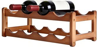 Generic Weinregal aus Holz | Organizer mit 2 Ebenen platzsparend | Weinflaschenorganizer f&uuml;r Familie, Freunde, M&auml;nner, Frauen, Liebhaber, Hochzeiten, Partys, 