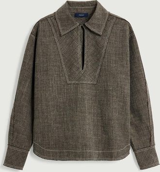 SOEUR BLOUSE JANA MARRON CHIN&Eacute;