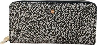 Borbonese Femme, Accessoires, Noir, Taille: ONE Size Classica Large Zip-Around Wallet