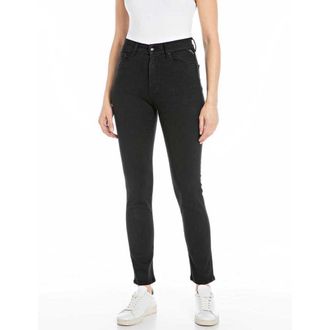 Replay Damen Jeans Mjla Slim-Fit mit Comfort-Stretch, Black 098 (Schwarz), 28W / 28L