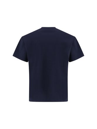 Givenchy Mens Cotton T-Shirt With Logo Patch Dark Navy T-Shirts And Polos