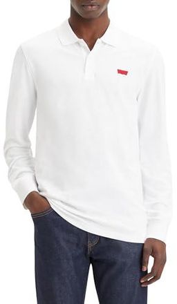 Levi's Long-Sleeve Slim Housemark Polo Chemise Homme, Bright White, L