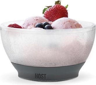 Host Ice Cream Freeze Schale, gefrierbares doppelwandiges isoliertes Küchenzubehör mit Kühlgel für Desserts, Dips, Müsli, mit komfortablem Silikongriff, Ku