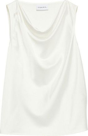 Comma Blusentop Bluse Satin-Wasserfall-Top