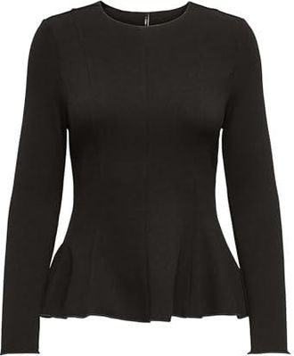 Only Onlkenya L/S Peplum Top JRS, G&acirc;teau au Chocolat, S Femmes