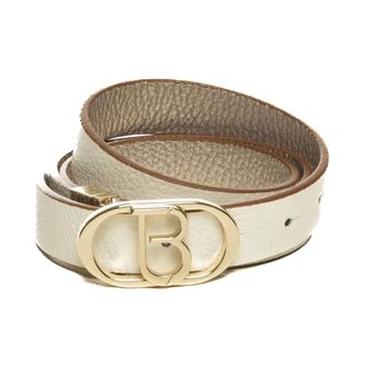 Tosca Blu unisex, Accessoires, Beige, Taille: 95 CM Ceinture en cuir avec boucle logo
