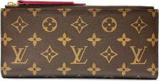Louis Vuitton Portefeuille long pr&eacute;-poss&eacute;d&eacute; Monogram (bi-pli) - Femme - Pre-owned - Brun - Taille: ONE Size