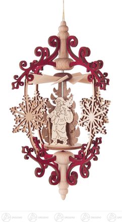 Dregeno Seiffen eG Seiffen eG H&auml;ngepyramide Kristall Innenmotiv Weihnachtsmann