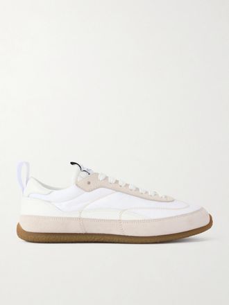 Alexander McQueen Velo Sneakers Aus Shell Mit Bes&auml;tzen Aus Veloursleder Und Leder - Wei&szlig;