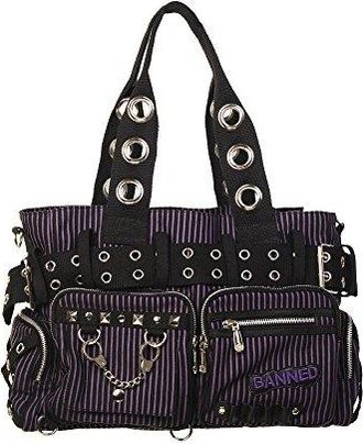 Banned Menottes Sac &agrave; Main - Noir/Pourpre, Black/Purple / One Size