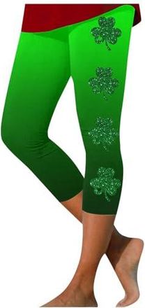 Generic Legging de sport 2026 pour femme - Taille haute - Imprim&eacute; f&ecirc;te de la Saint-Patrick - Pantalon de yoga, Vert, 3XL