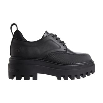 Calvin Klein Jeans Schwarze Schn&uuml;r-Derby Business-Schuhe - - Shoes - Damen - Schwarzk - 38 EU