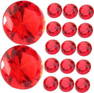 Cabilock 240 Rote Acryl Strasssteine 20mm Gl&auml;nzend Dekorativ f&uuml;r Hochzeit Party Selbstgemacht Schmuck Vasenf&uuml;llung Wiederverwendbar