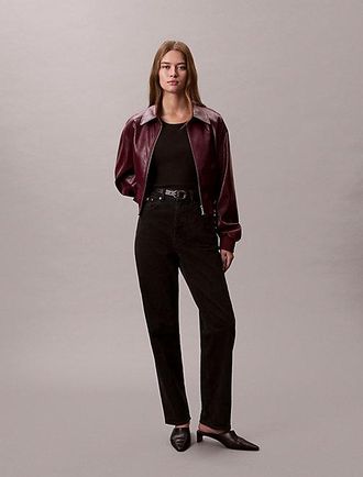 Calvin Klein High Rise Tapered Jeans - Soft Black - Damen - 28