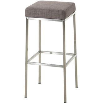 Clp Tabouret de 85 cm avec repose-pieds et cadre en acier + siège de tissu de différentes couleurs colore : Gris