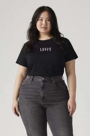 Levi's T Shirt Perfect Logo (grandes Tailles) - Femme - Noir / Pl Serif Emb Caviar - 1X