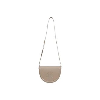 Calvin Klein Femme, Sacs, Beige, Taille: ONE Size Sac bandouli&egrave;re en polyur&eacute;thane avec bandouli&egrave;re ajustable