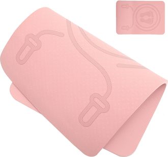 Cabilock Rutschfeste Tpe Sprungmatte Stoßdämpfende Wasserdichte Fitnessmatte für Indoor Seilspringen Yoga Pilates Leichte Portable Trainingsunterlage für Zuhau