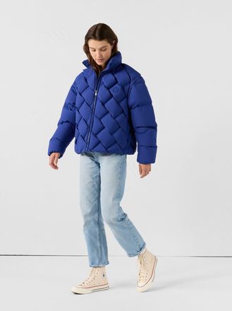 Jott Veste Grand Froid puffer tress&eacute;e Bleu cobalt Alya - Taille XS