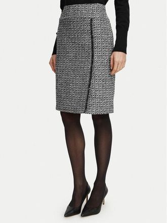 Luisa Spagnoli Bleistiftrock Fiorini 543939 Grau Regular Fit
