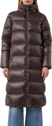 Comma Schimmernder Daunenmantel mit Stehkragen