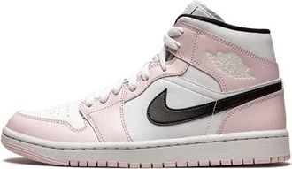 Air Jordan NIKE WMNS Air Jordan 1 Mid Chaussures de Basket-Ball pour Femme, Violet Clair, Noir, Blanc, 41 EU