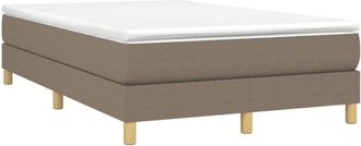 vidaXL Sommier &agrave; ressorts de lit Taupe 120x200 cm Tissu