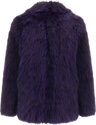 Patrizia Pepe Faux Fur Jacket - Purple