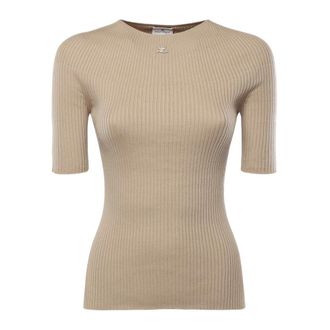 Courr&egrave;ges T-Shirts - - Tops - Damen - Braun - XS