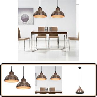 vidaXL Vidaxl - Deckenleuchten 2 stk halbkugelförmig kupferfarben - Kupferfarbene Deckenleuchte - Moderne Lampe - Metalllampe - Wohnzimmer Deko - Küchenlampe