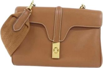 Celine Pre-owned Teen Soft 16 Calf Shoulder Bag - Femme - Pre-owned - Brun - Taille: ONE Size