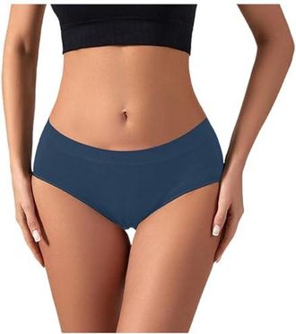 Generic Culotte sans Couture Femme Culotte Femme sans Couture Culotte Femme De Classique Grande Taille Couleur Unie Brillante Douce Taille Moyenne pour Confor