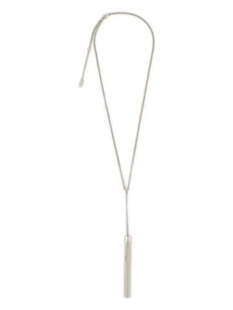 Alexander McQueen collier en cha&icirc;ne &agrave; pendentif T - Argent
