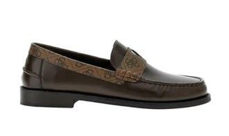 Guess Chaussures Homme Mocassin Cuir Rossio FMPROSFAL14, Logo marron, 40 EU