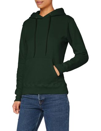 Fruit Of The Loom Damen Kapuzenpullover Classic, Green (Bottle Green), XXL