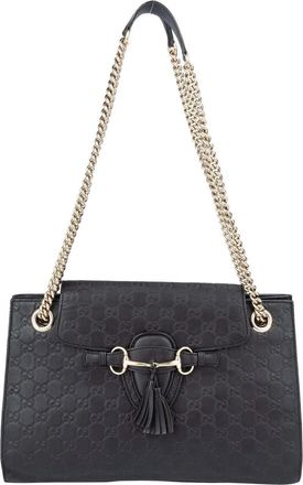 Gucci Crossbody Bags - Gucci Leather GG Monogram Horsebit Emily Crossbody - Gr. unisize - in Bunt - für Damen