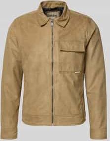 Blend Jacke in Leder-Optik mit Brusttasche Modell HELGER