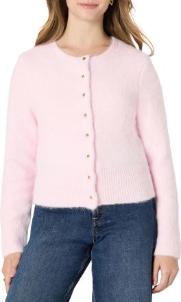 Amazon Essentials Damen Regular-Fit-Strickjacke aus Mohairimitat mit Knöpfen, Pastelllila, XXL