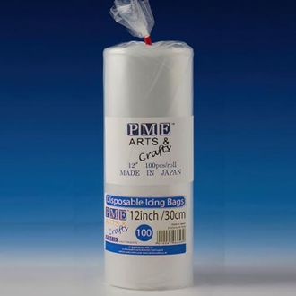 PME IB1023 Einweg-Glasurbeutel, 30 cm, 100 Stück, Kunststoff, Transparent, cm, 20 x 0.1 x 30 cm, 100 Einheiten