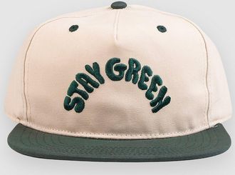 THE DUDES Stay Green Unstructured 5 Panel Cap off white
