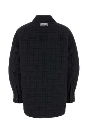 Kenzo Womens Weave Jacket Black Nylon