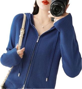 Generic Cardigan à capuche en cachemire pour femme, 2631, XXL