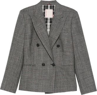 Antonio Marras blazer croisé à carreaux - Noir