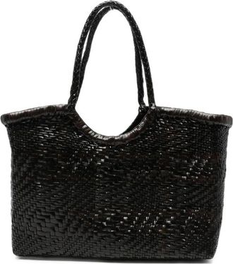 Dragon Diffusion Nantucket Optical Woven Leather Tote Bag