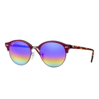 Ray-Ban Clubround Mineral Flash Lenses Unisex-Sonnenbrille RB42461222C251